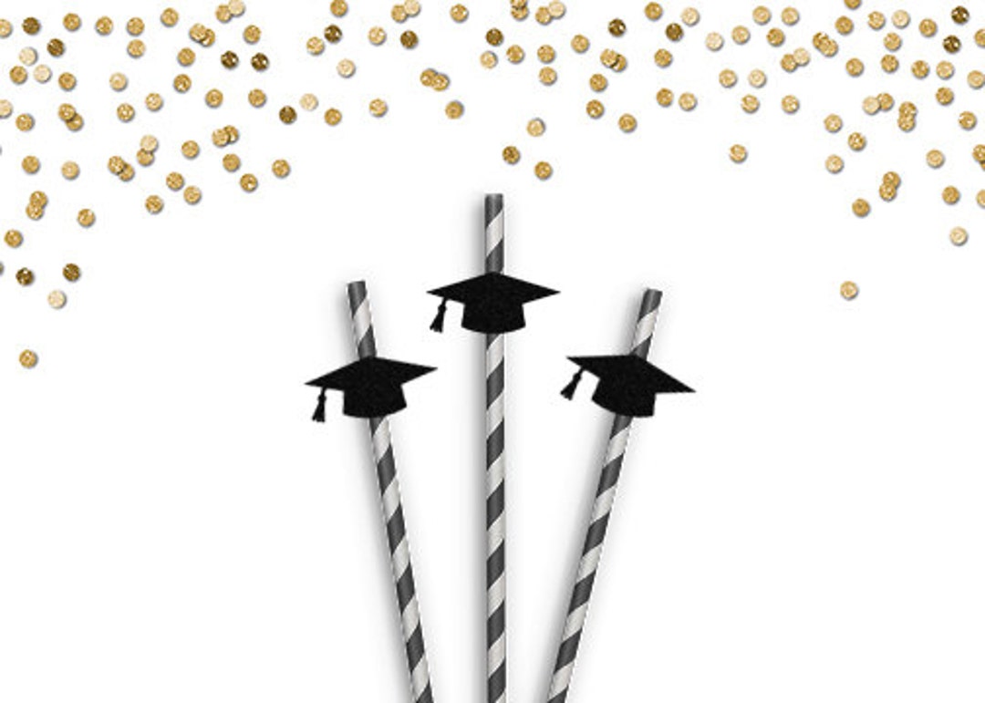 Graduation Party Straws - Graduation Party Decor - Graduation ...