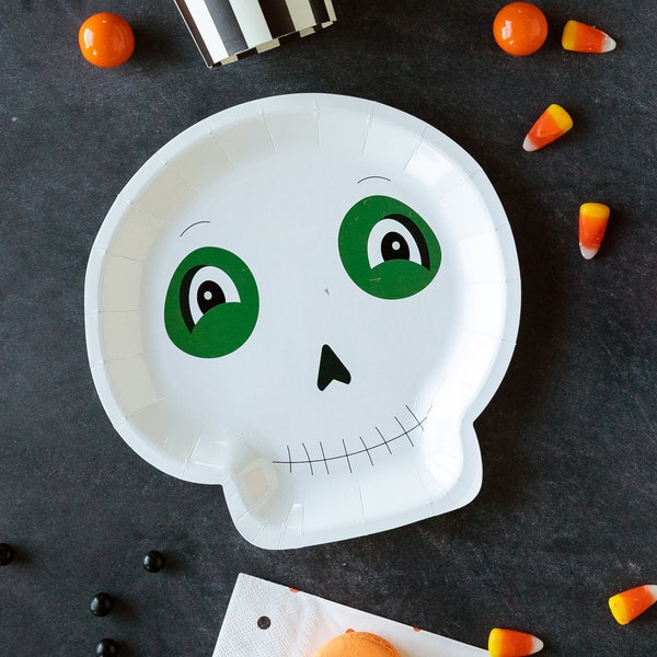 Skeleton Party Paper Plate - Etsy