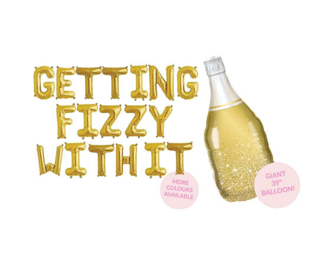 Getting Fizzy With It Balloon Banner New Year's Party - Etsy