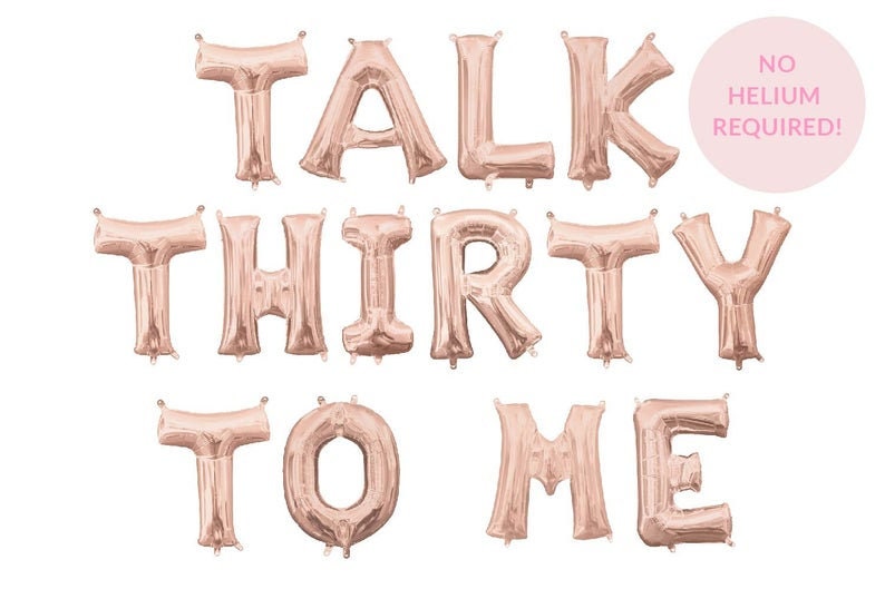 30, Flirty & Thriving Balloon Banner - 30th Birthday Balloon Banner ...