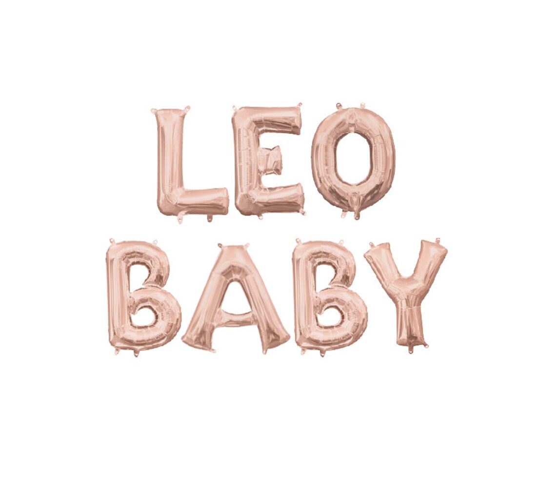 Personalized Zodiac Sign Birthday Balloons - Leo Baby Balloon Banner ...