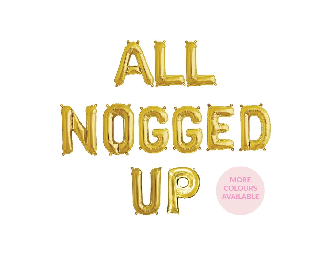 All Nogged up Balloon Banner - Christmas Decor - Christmas Party ...