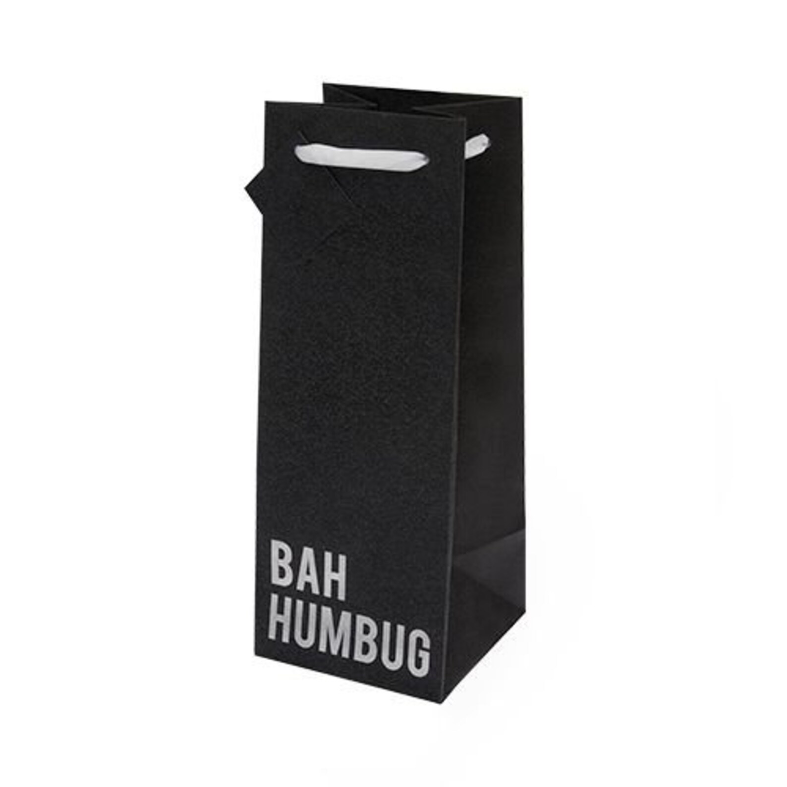 Bah Humbug Black Glittered Wine Bag - 1.5L Wine Bag - Holiday Gift ...