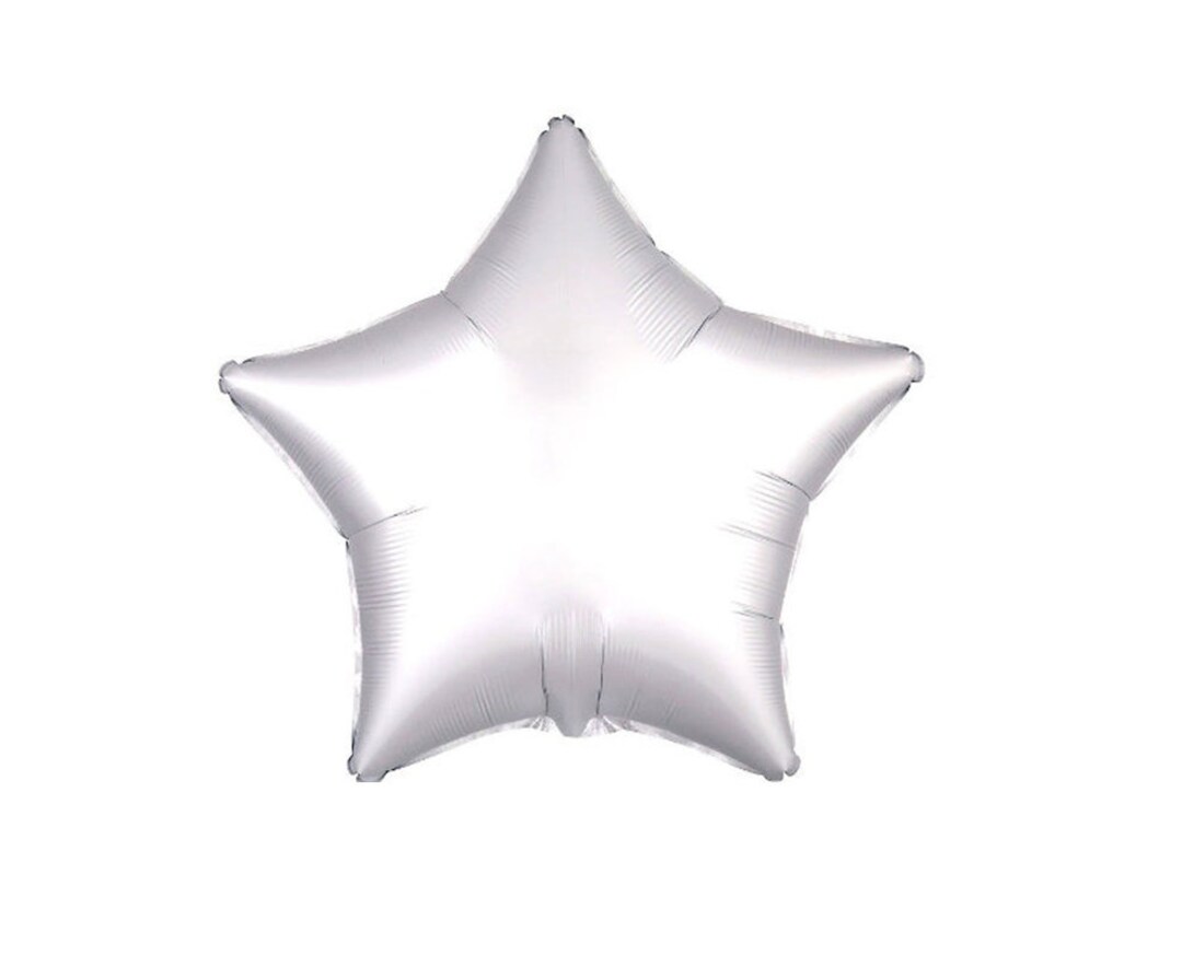 Satin White Star Balloon - 19" Wide - Graduation Balloon - Foil Star ...