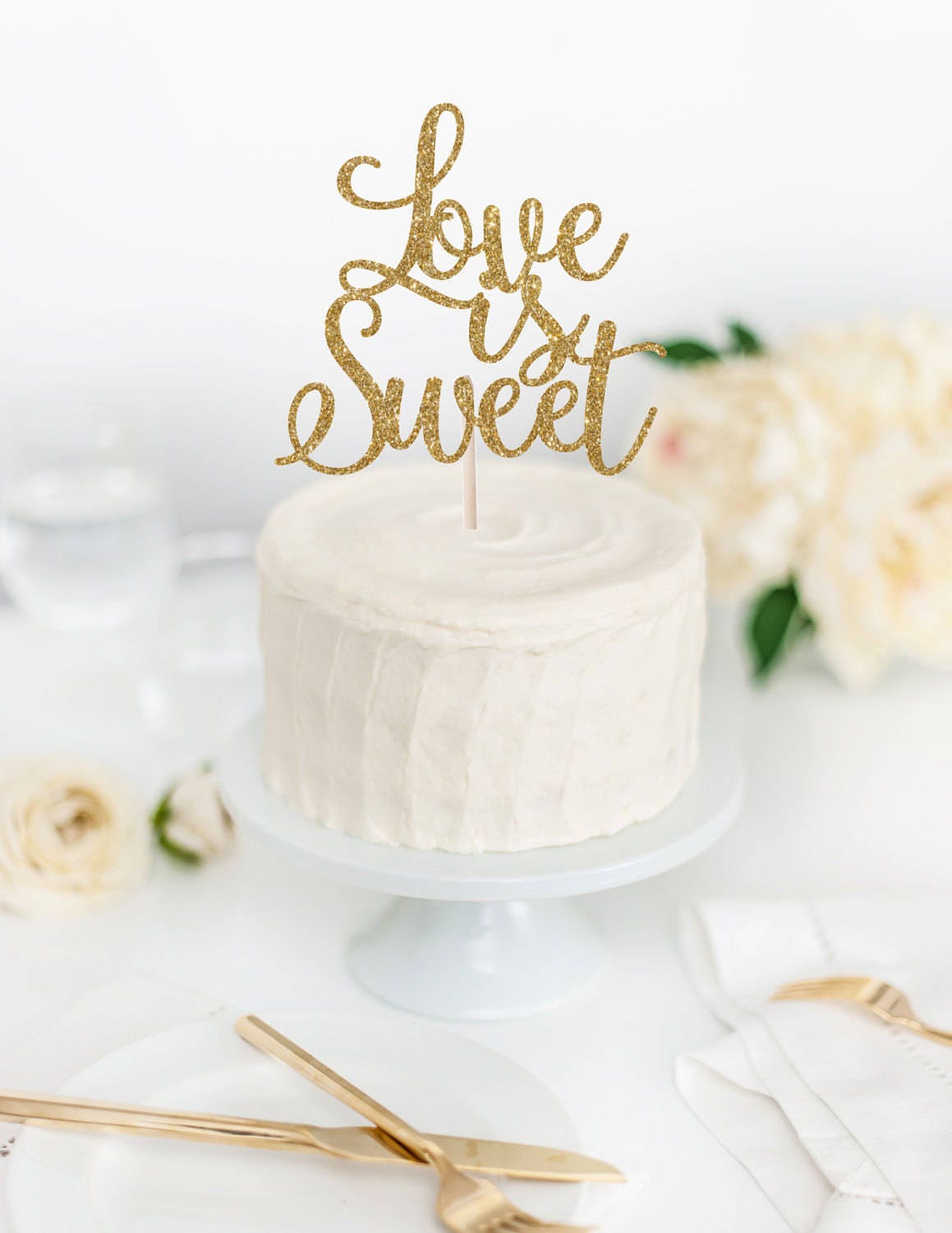 Love is Sweet Cake Topper Wedding Cake Topper Bridal | Etsy