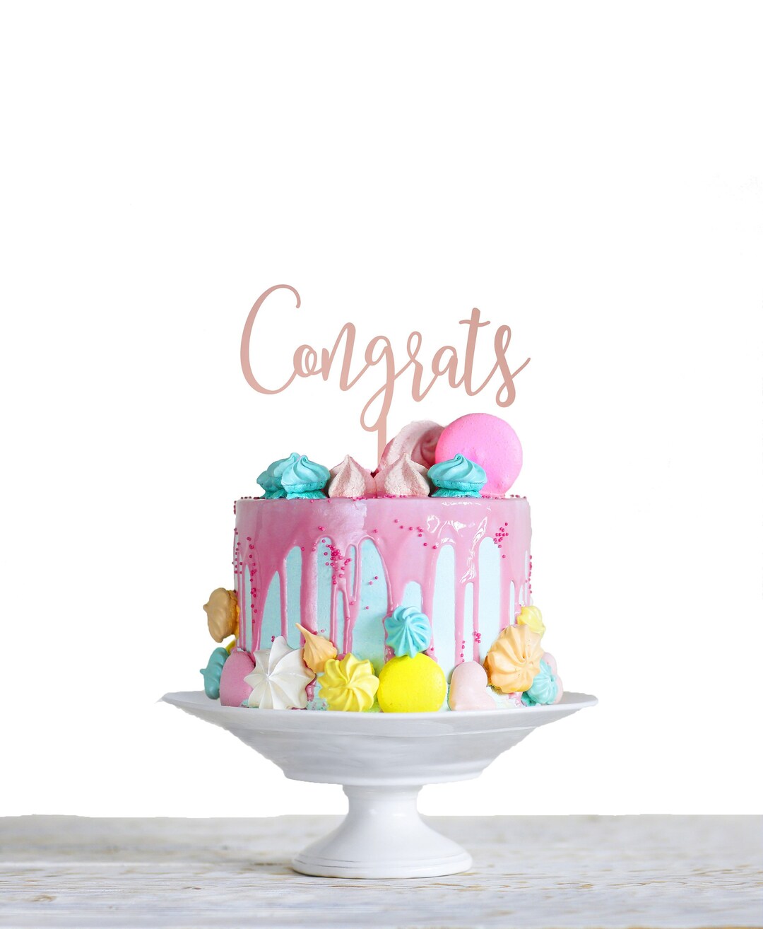 Congrats Acrylic Cake Topper - Congratulatory Decor - Party Decor ...