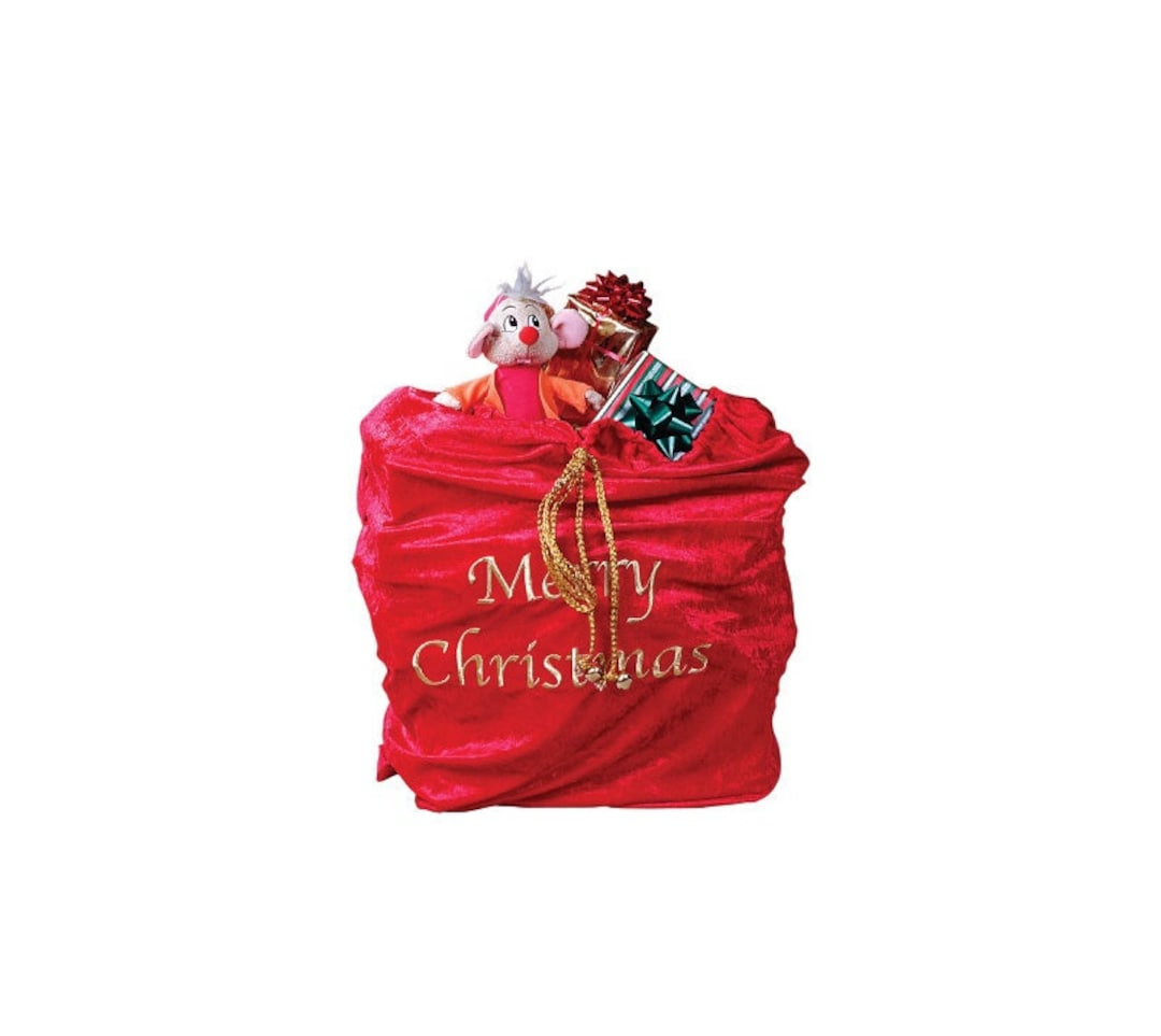 Santa Sack - 30x36" - Red Velvet Sack - Christmas Decorations ...