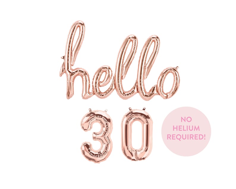 Hello 30 Balloon Banner Birthday Banner Birthday Decor - Etsy