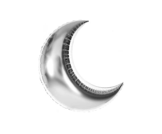 Silver Moon Balloon 35 Tall New Year's Eve | Etsy