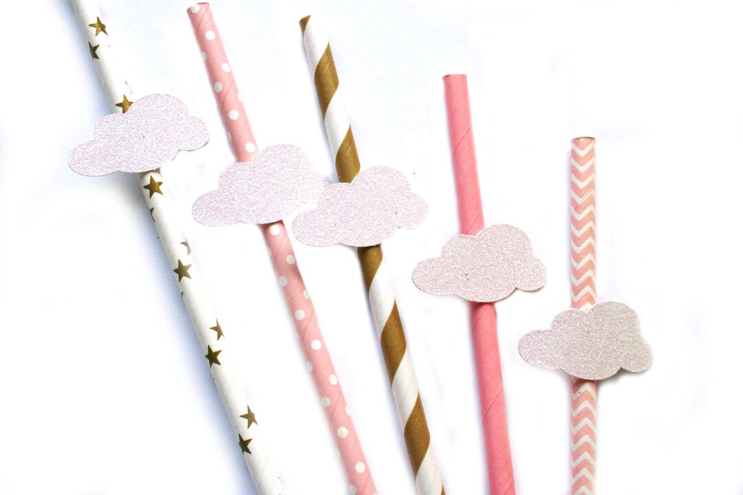 Cloud Party Straws - Cloud Party Decorations - Girl's Birthday Party ...