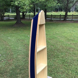 Cottage Style Navy Boat Shelf Canoe Shelves Nautical Boat Shelf Beach ...