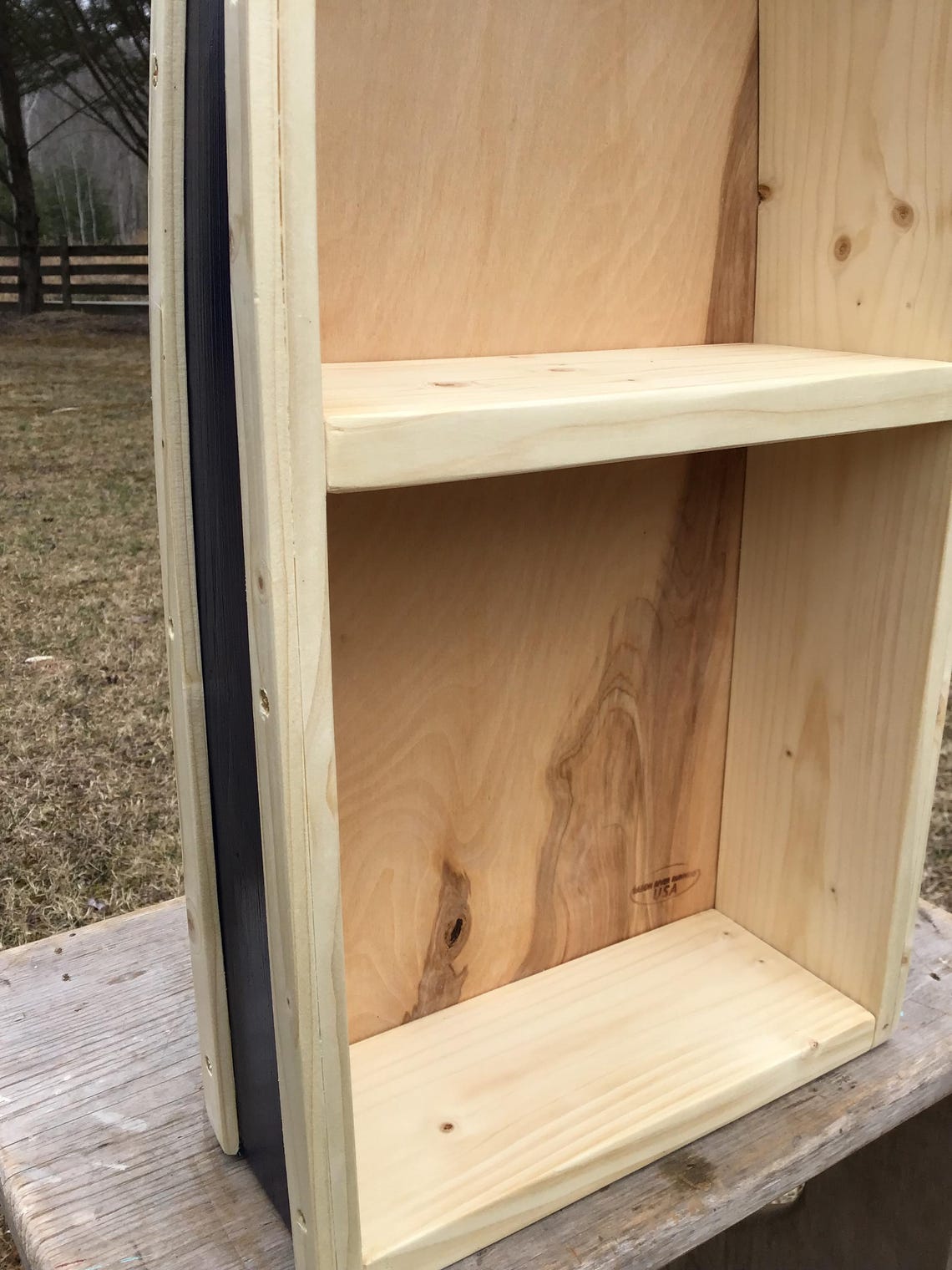 Nautical Boat Shelf: Cottage Style Navy & White Pine Decor - Etsy