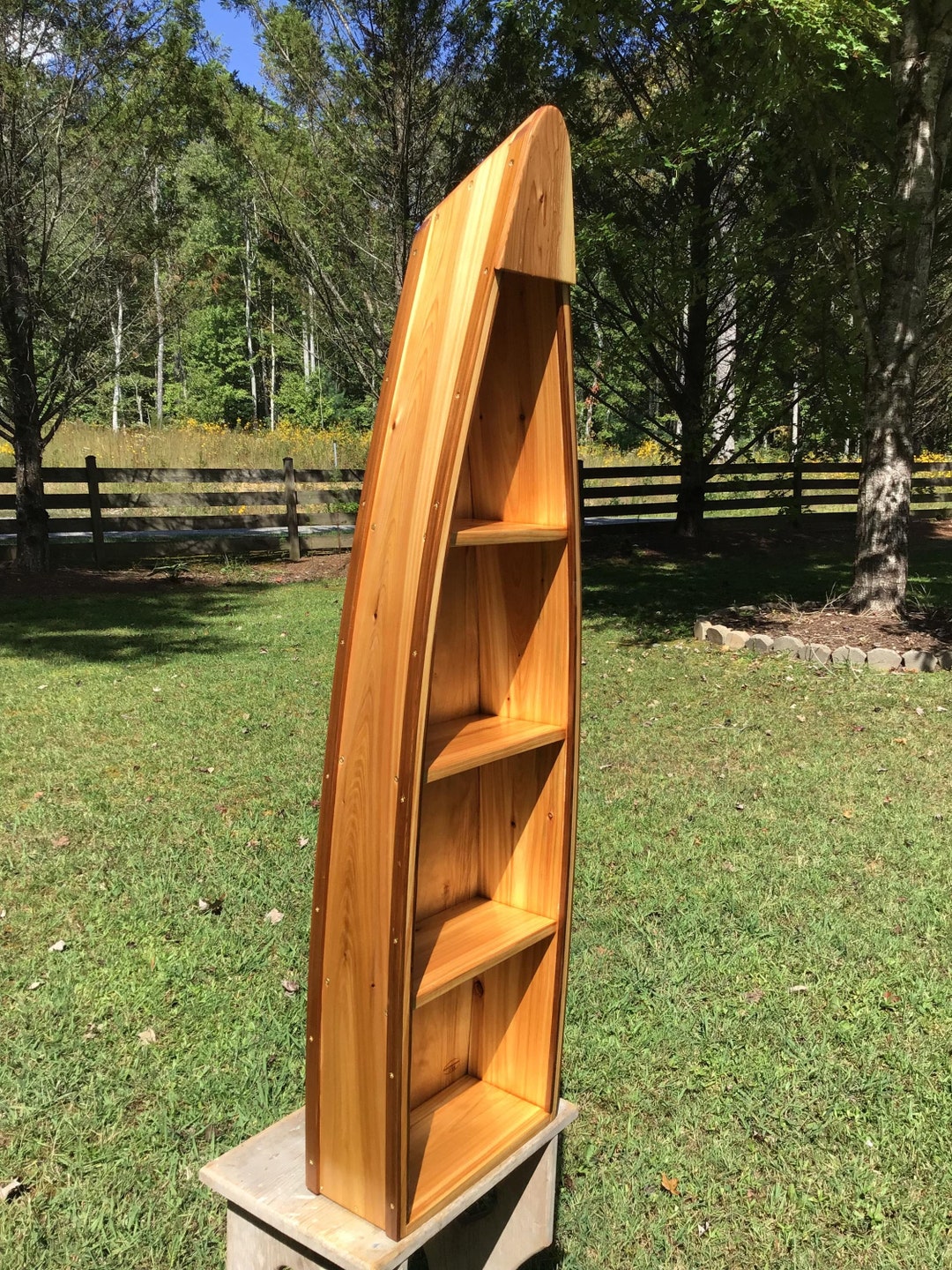 Boat Shaped Shelves, Solid Cedar Wood Boat Shelf, Canoe Shelves ...