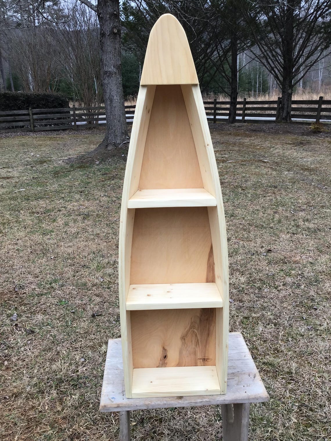 Nautical Boat Shelf: Cottage Style Navy & White Pine Decor - Etsy