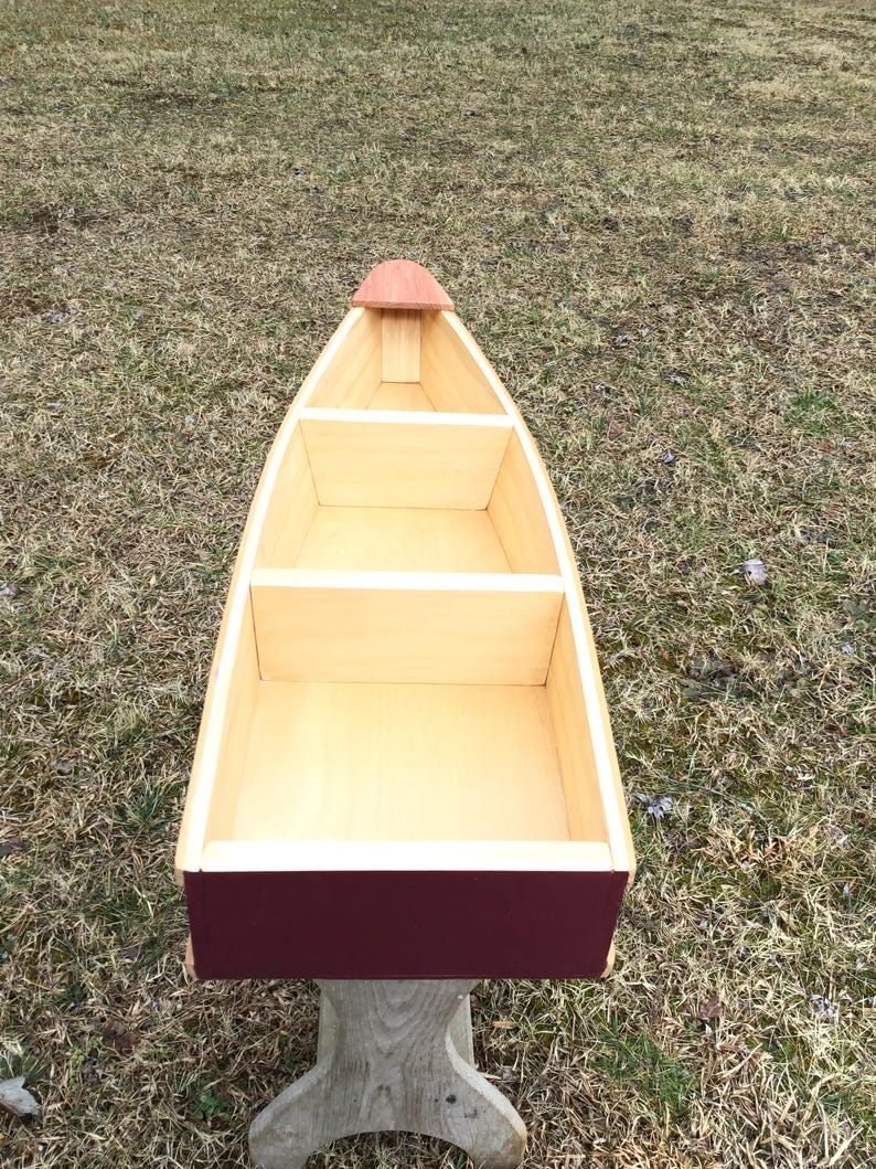 Handcrafted Cedar Canoe Shelf, Burgundy Accent, Rustic Home Decor - Etsy