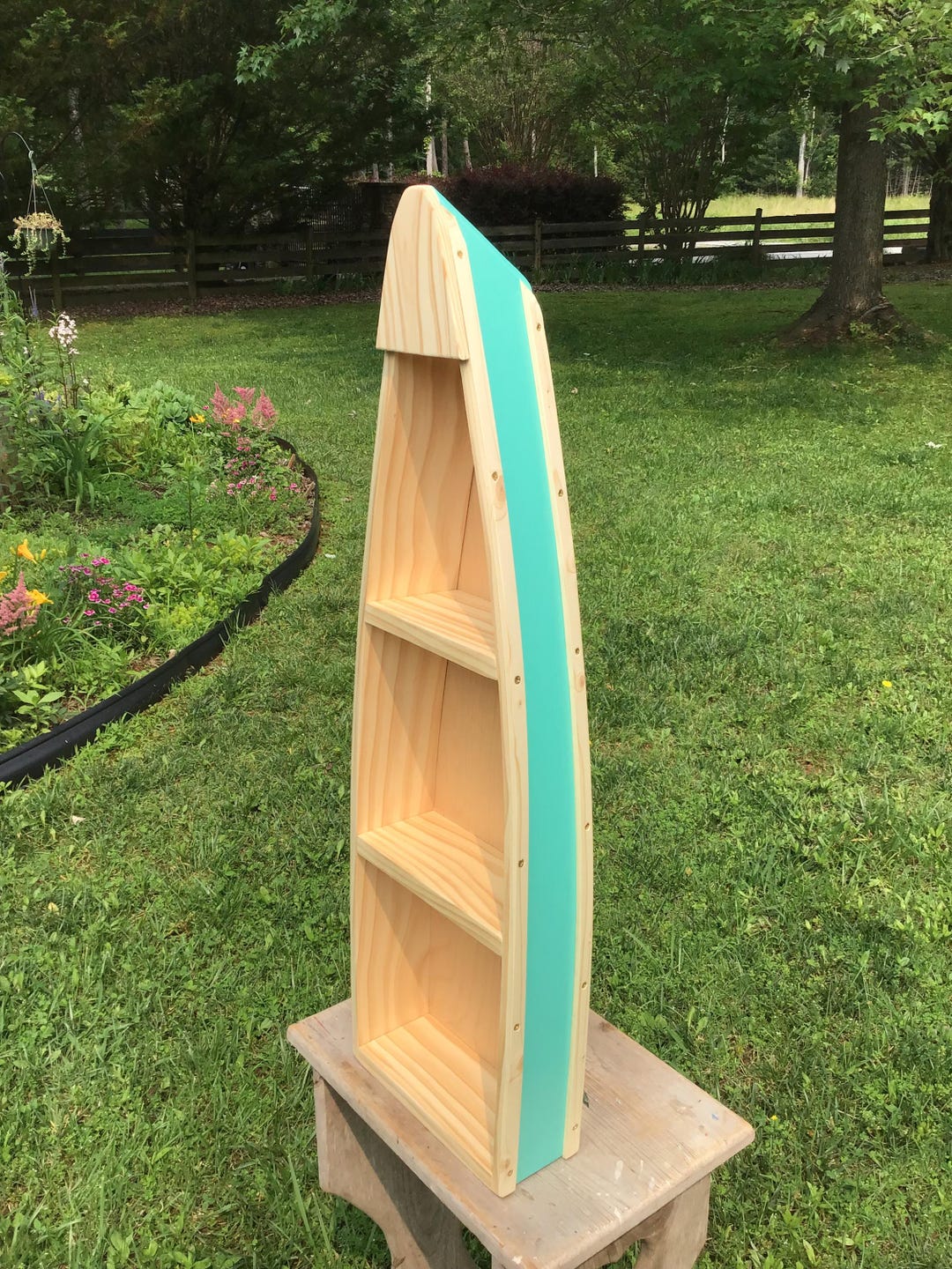 Handcrafted Solid Cedar Wooden Boat Shelf Canoe Shelves Row Boat ...