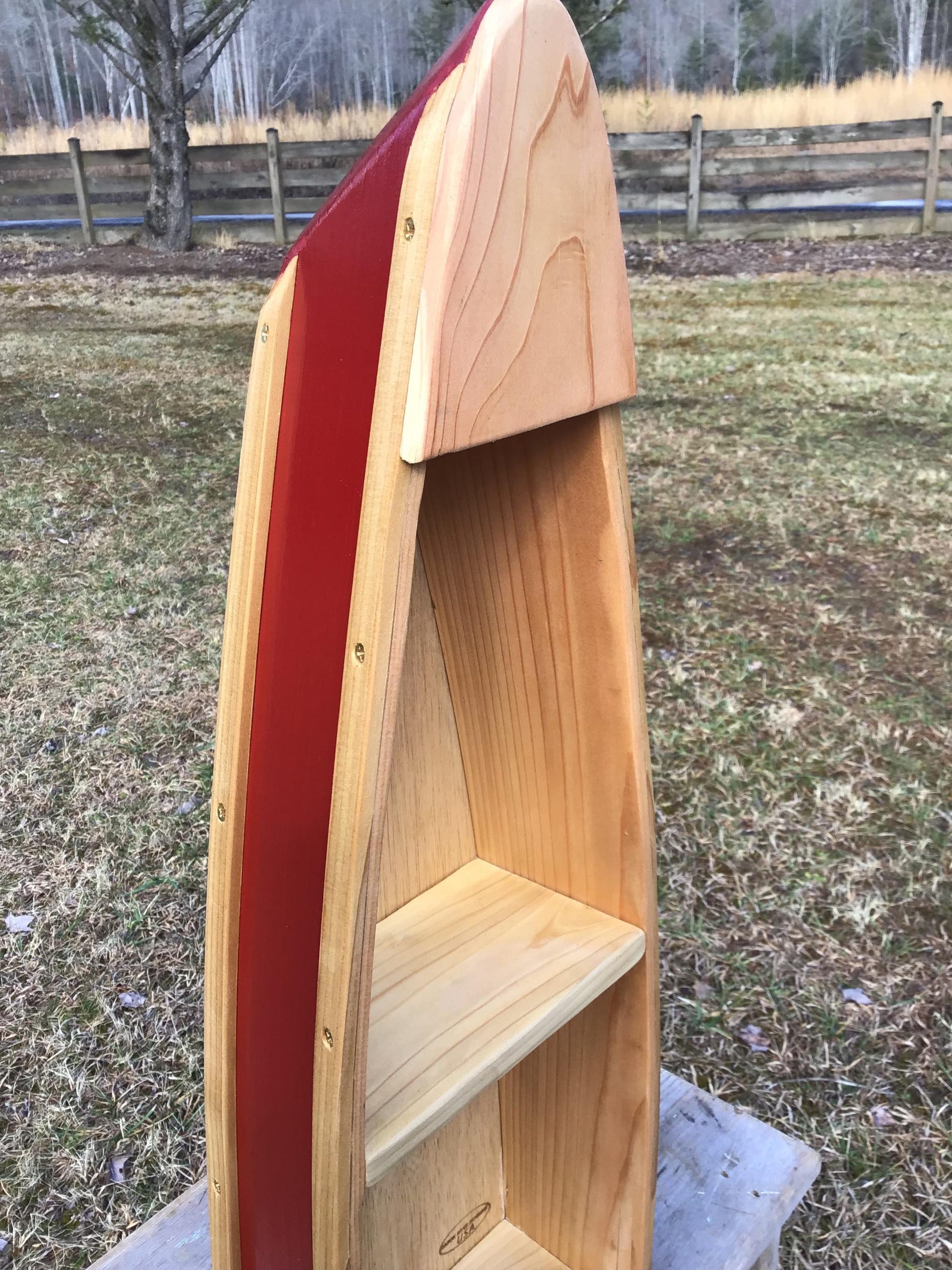 Handmade Custom Boatshelf, Canoe Shaped Shelves for Rustic and Cabin ...