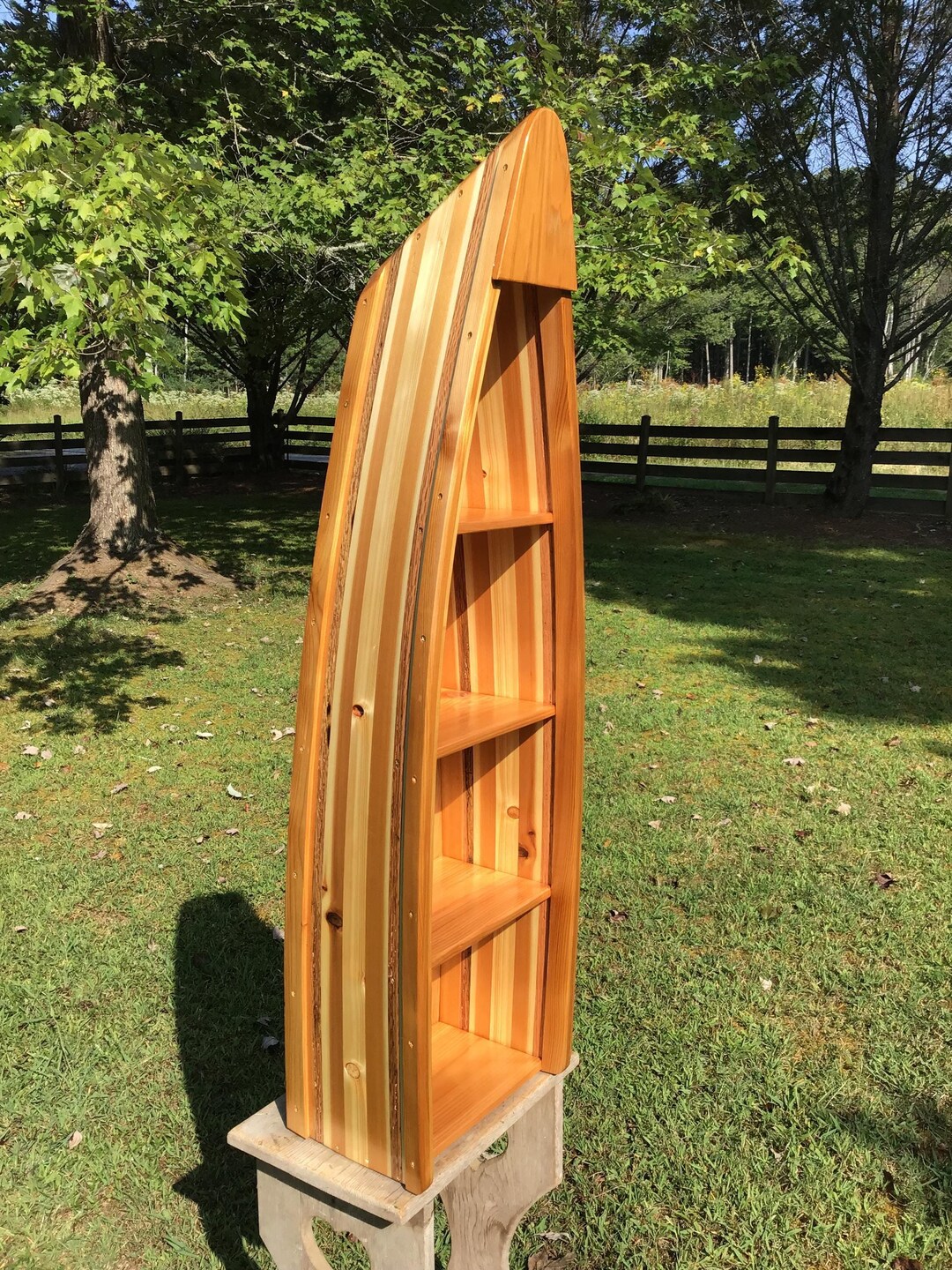 Special Discount Price! Wooden Boatshelf, Canoe Shaped Shelves for ...