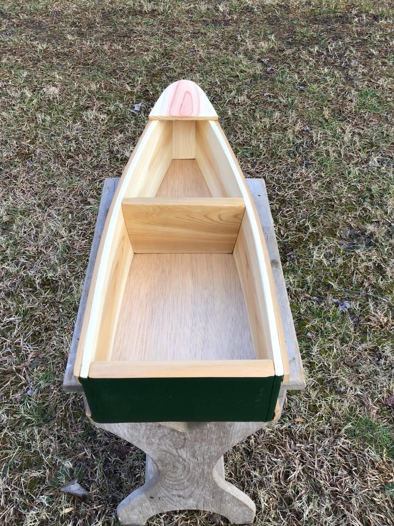Handmade 24” Solid Cedar Wooden Canoe Boat Shelf Rowboat Shelves Rustic ...