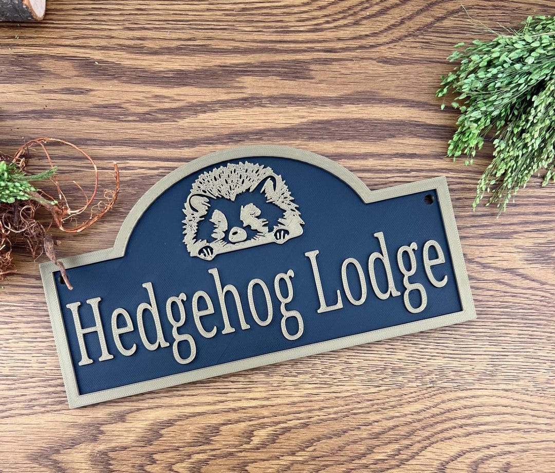 Hedgehog Lodge Yard Signs Wildlife Sign Name Plate Sign Stable Door ...