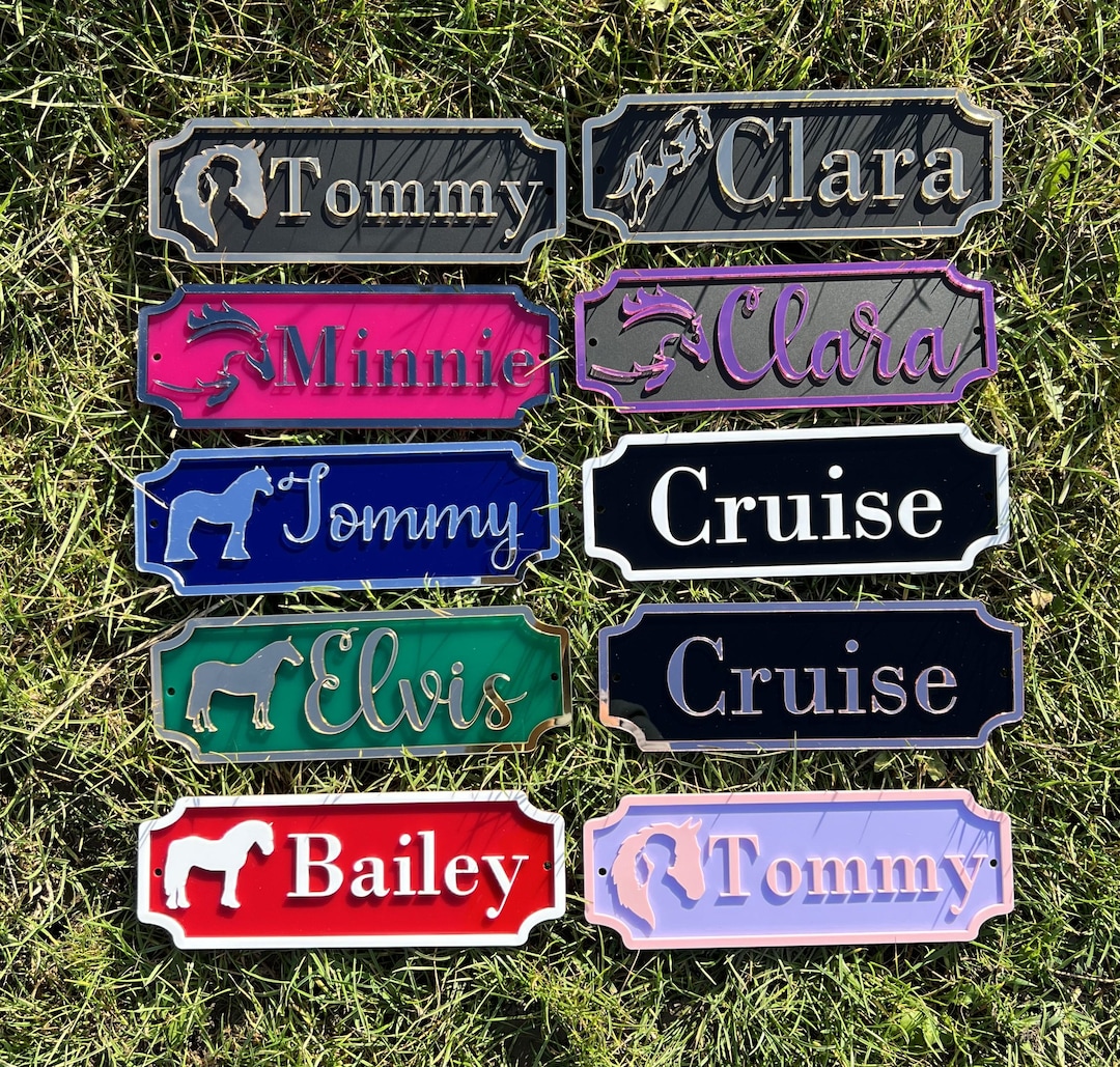Stable Name Plate / Plaque Add on Traditional W/modern Twist Design ...