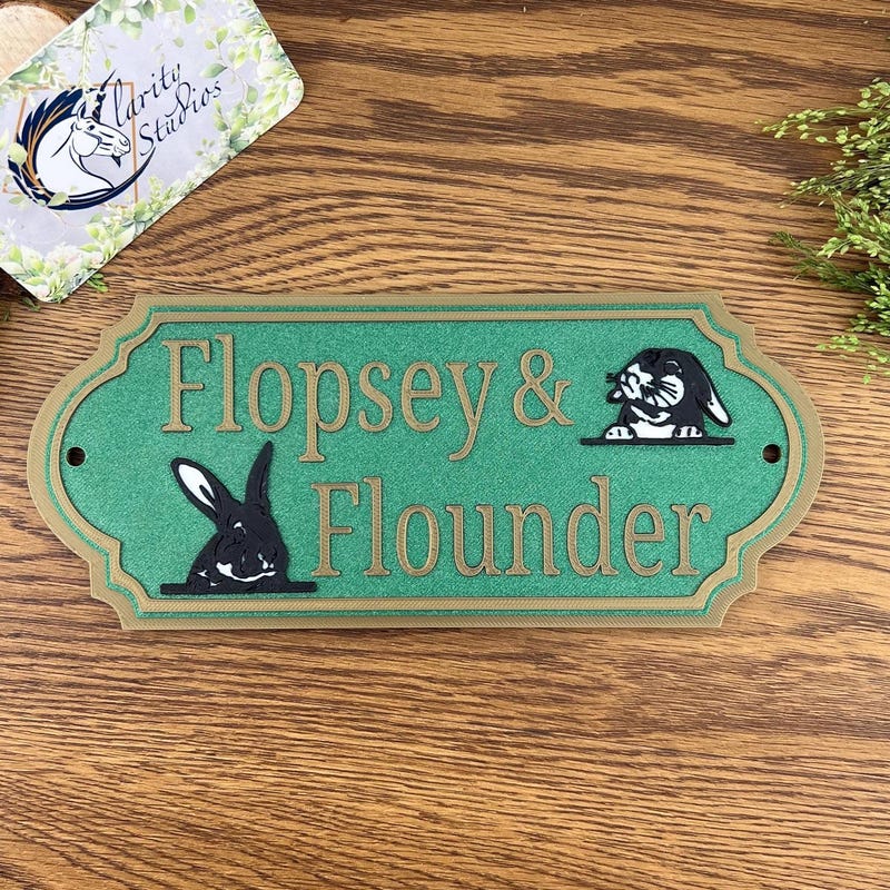 Custom Lop Bunny Sign - Etsy UK