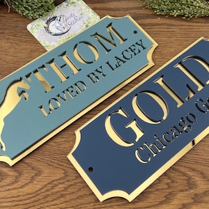 Stable Name Plate / Plaque Cut Out Traditional W/modern Twist Design ...