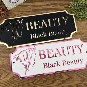 Stable Name Plate / Plaque Cut Out Traditional W/modern Twist Design ...