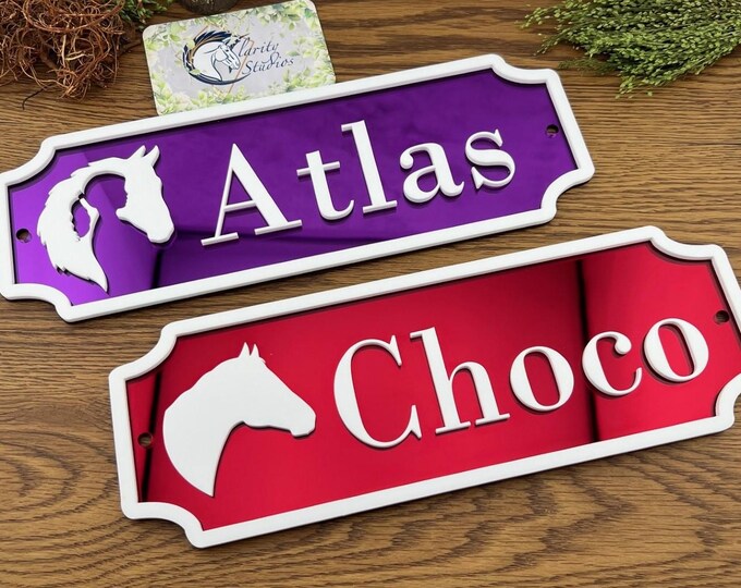 Personalised Horse Stable Door Sign, Pony Stable Name Plaque, Horse ...