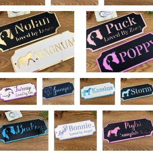 Stable Name Plate / Plaque Cut Out Traditional W/modern Twist Design ...