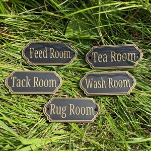 Tack Room, Feed Room, Rug, Tea, Wash Room, Yard Signs Riding School ...