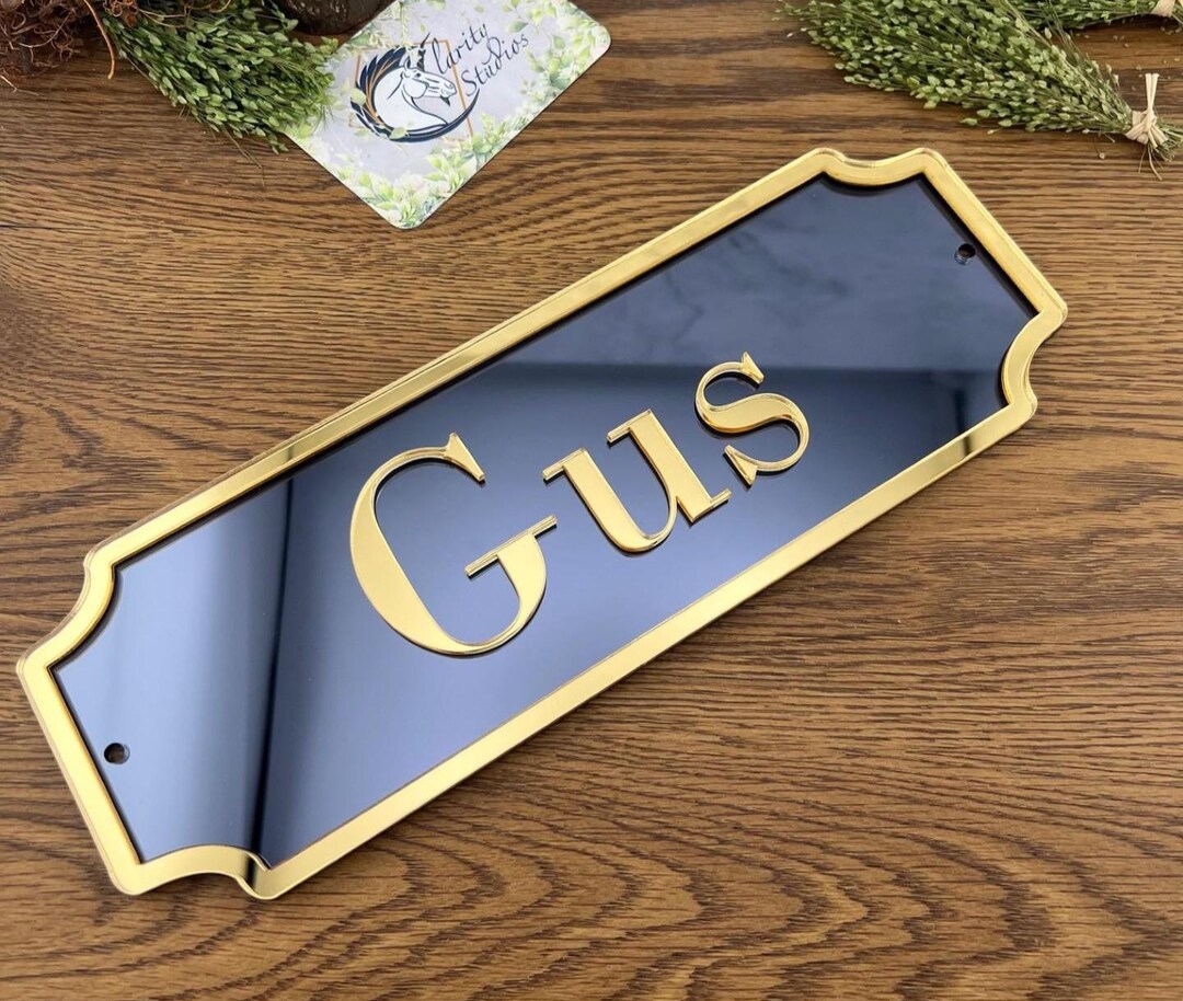 Stable Name Plate / Plaque Add on Traditional W/modern Twist Design ...