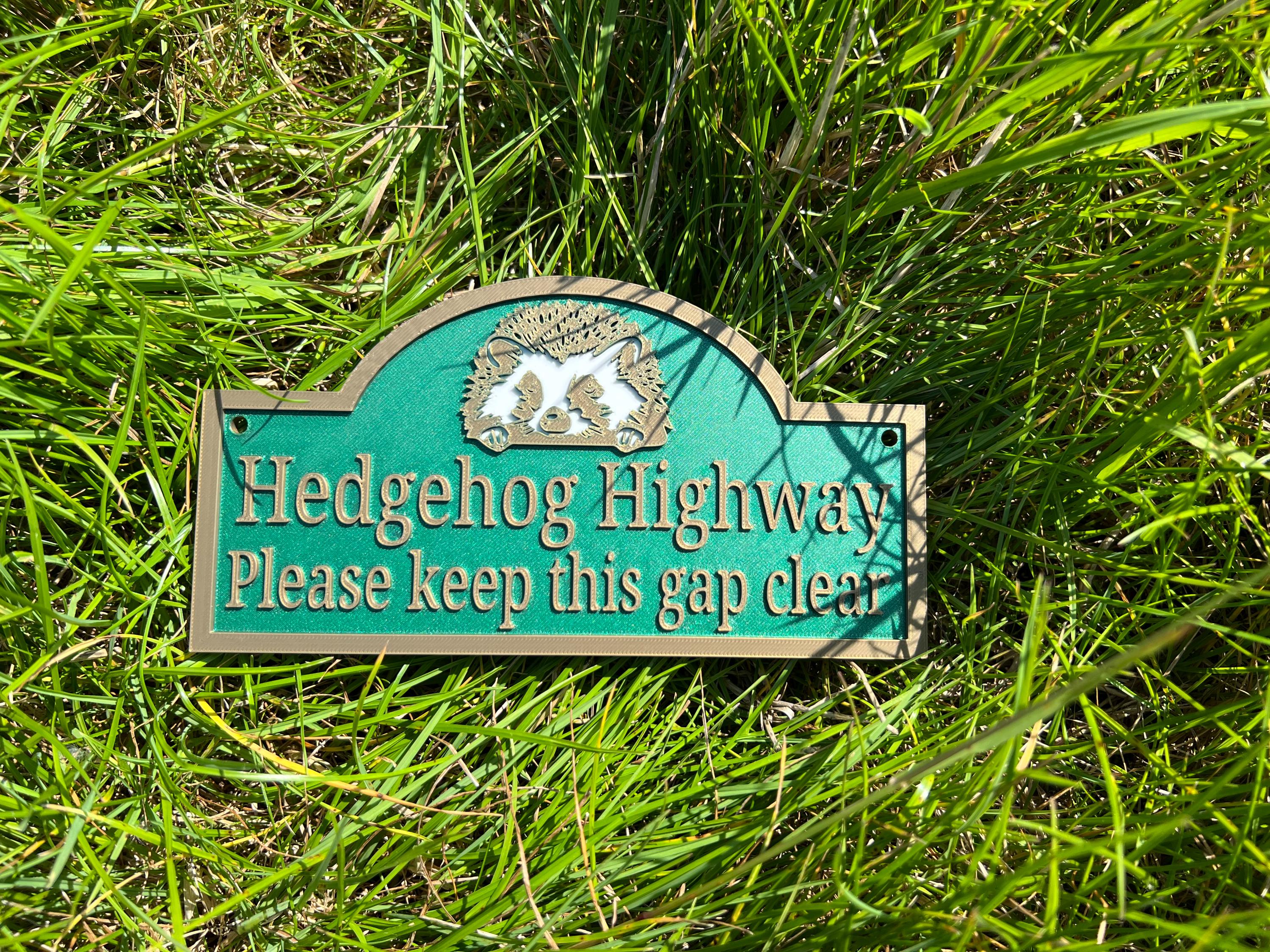 Hedgehog Highway Sign: Wildlife Yard Sign, Please Keep This Gap Clear ...