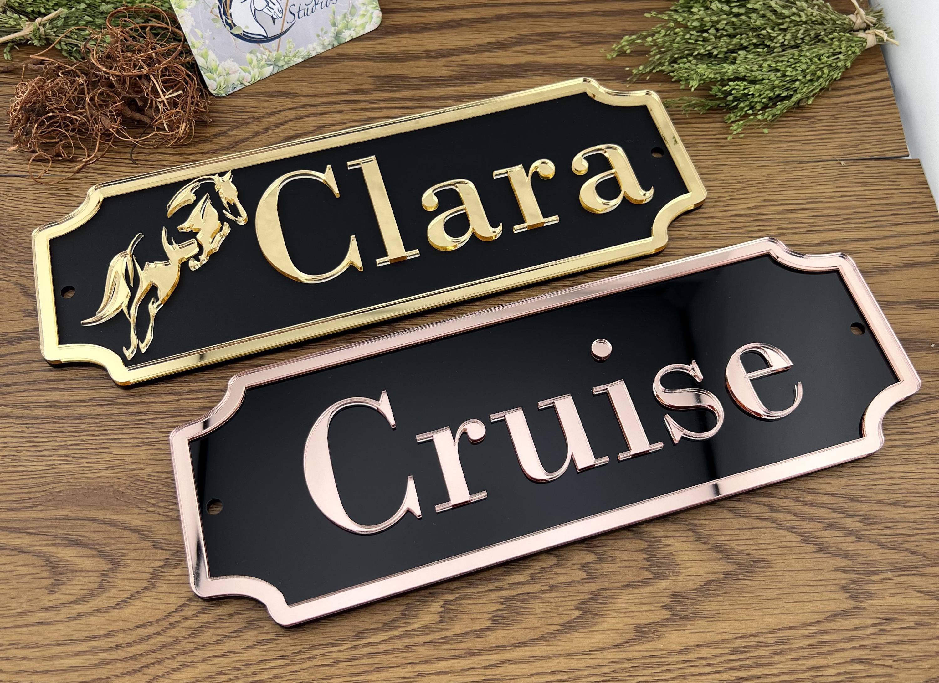 Stable Name Plate / Plaque Add on Traditional W/modern Twist Design ...