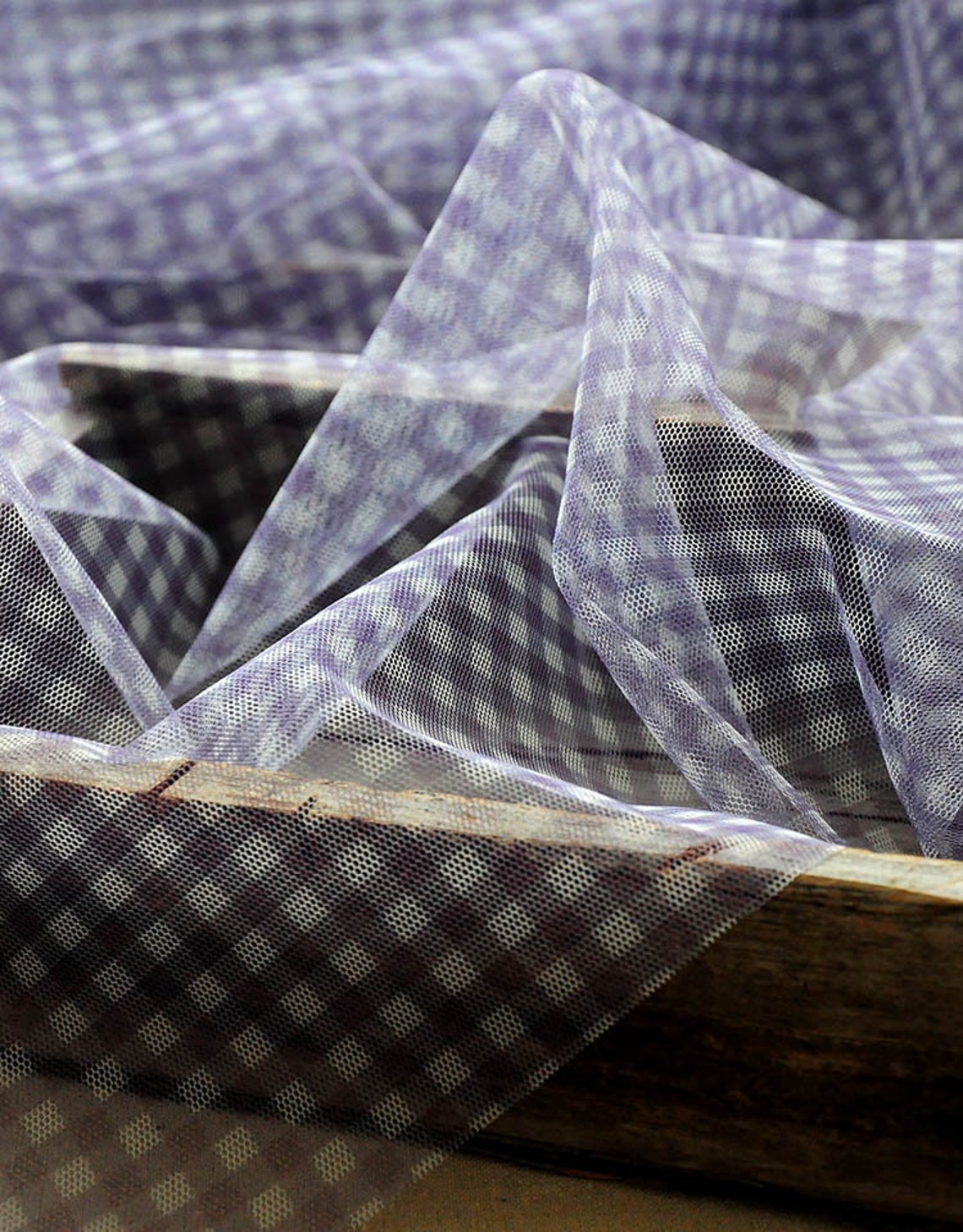 6 Colors Mesh Fabric With Little Checks Checked Tulle Fabric | Etsy