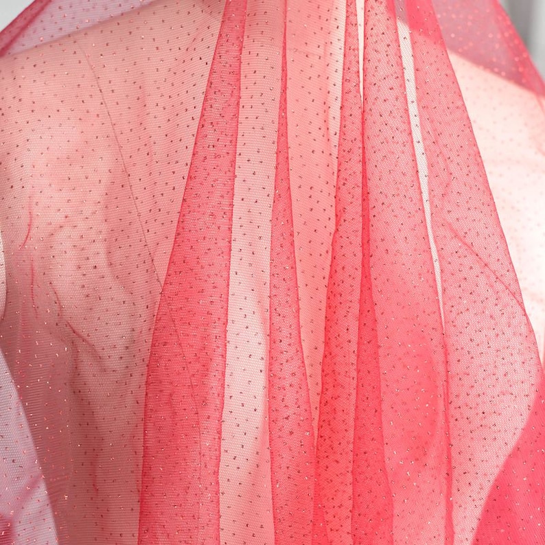 Soft Tulle Fabric With Glitters Polka Dots for Veil, Dress, Prop, Party ...