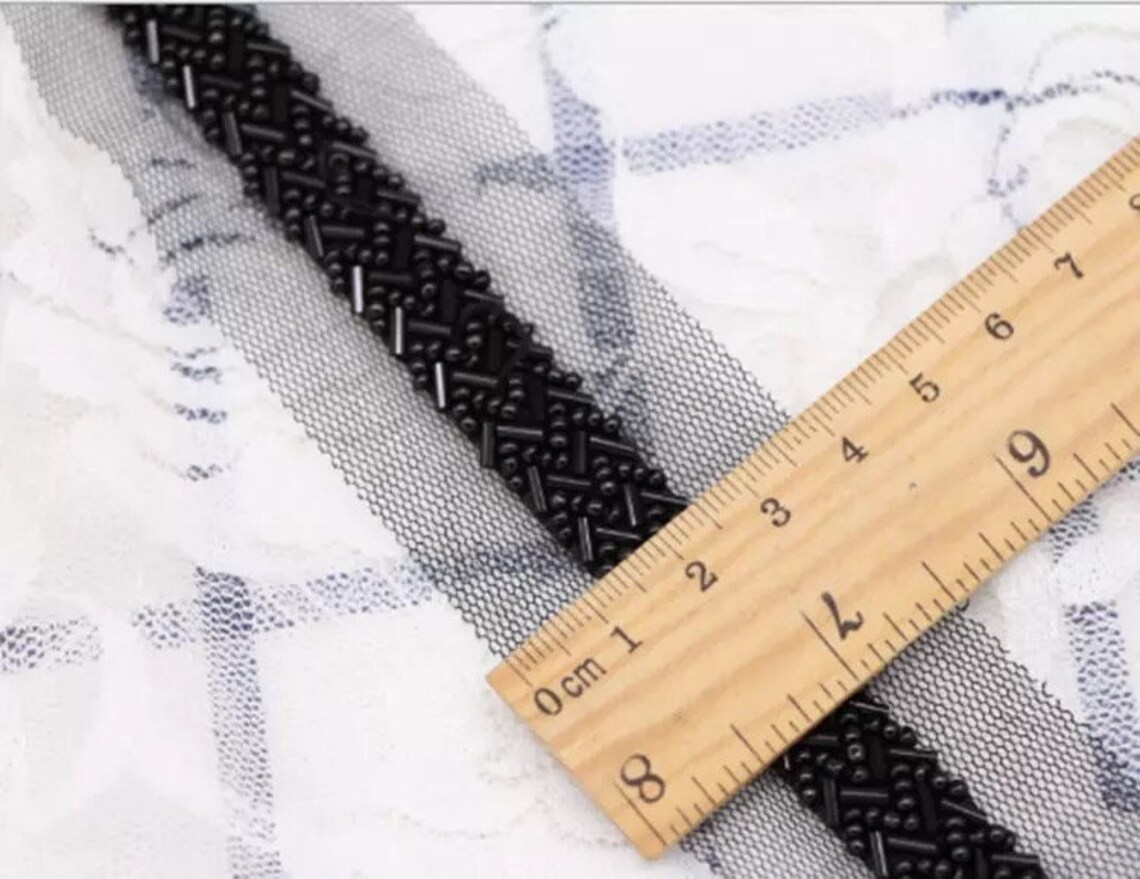 Off White Bead Trim Heavy Bead Lace Trim Bead Trim - Etsy
