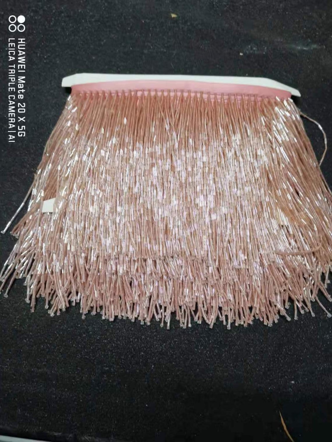 Hot Pink Beaded Fringe Trim for Couture and Costume Bugle | Etsy