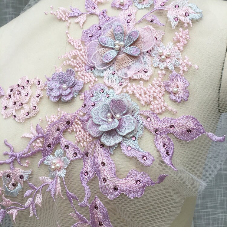 Rose Gold Lace Applique French Lace Applique - Etsy