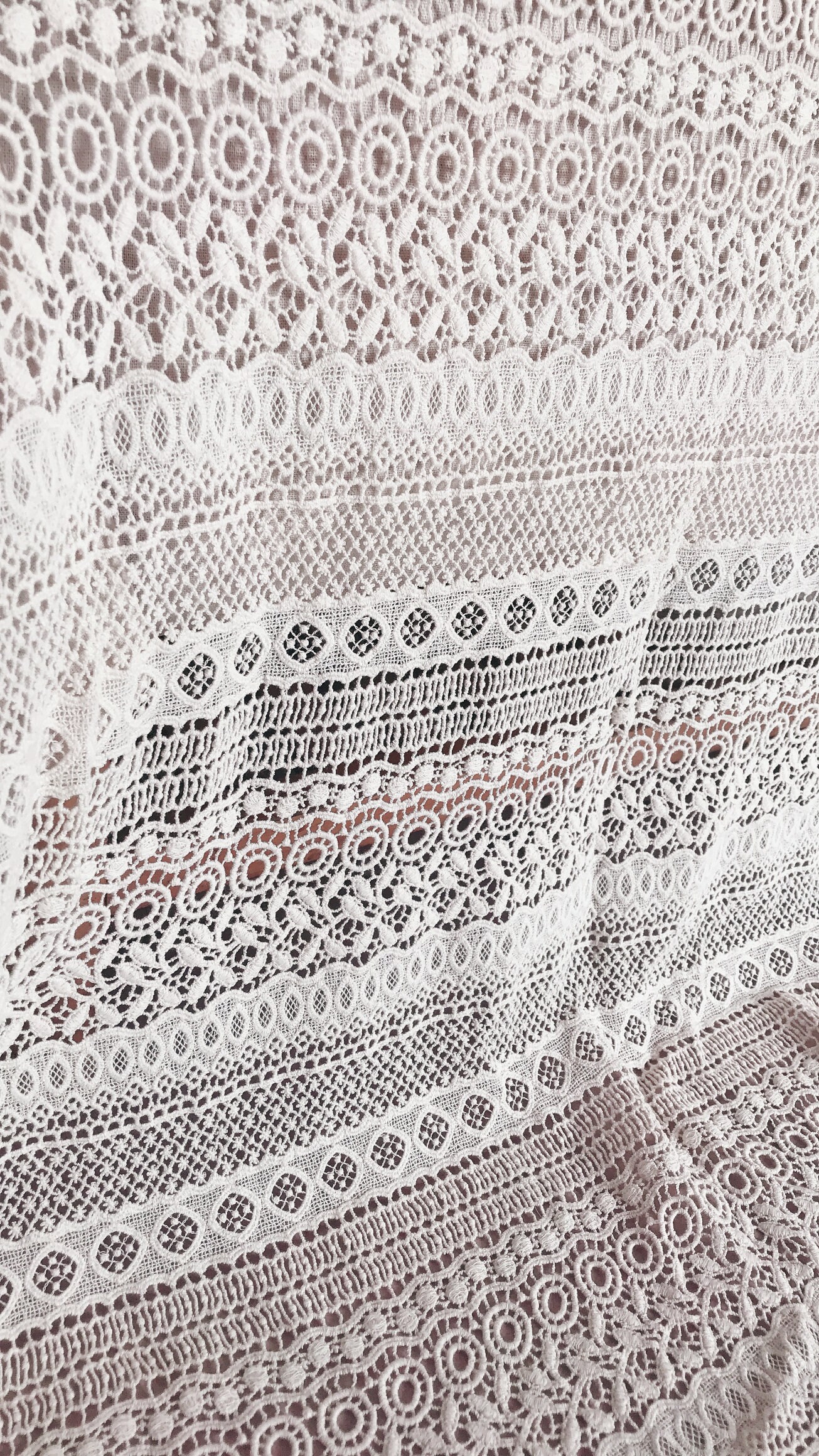 Cotton Lace Fabric vintage style lace fabric crochet lace | Etsy