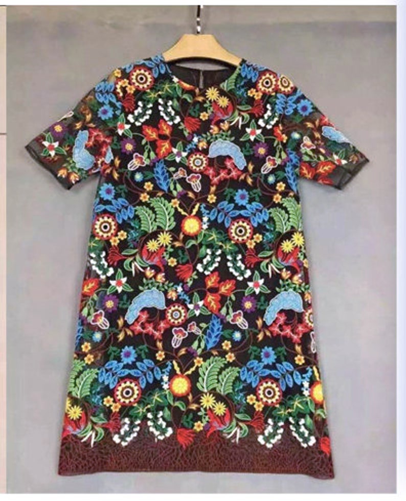 Heavy embroidered ace fabric embroidered tulle lace fabric | Etsy