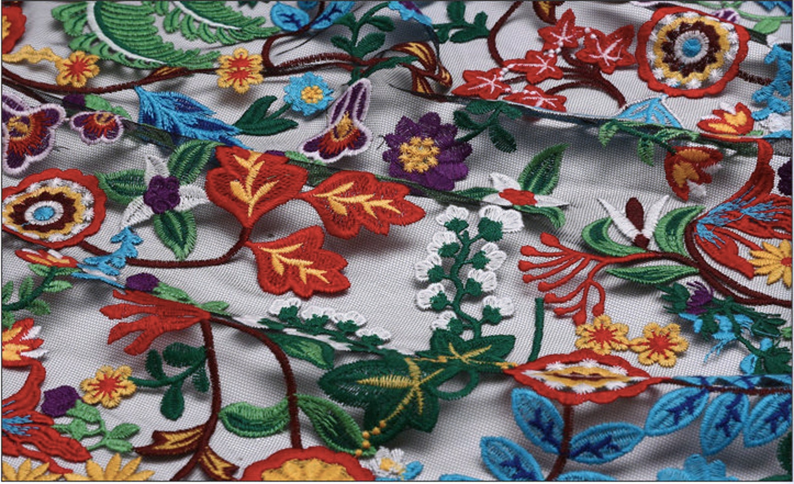 Heavy Embroidered Ace Fabric Embroidered Tulle Lace Fabric - Etsy