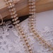 Ivory Rhinestone Bead Chain, Beading Trim, Gold Rhinestone Bead Belt ...