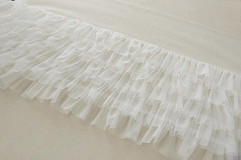 Light Blue Tulle Ruffled Trim Embroidery DIY Fold Lace Trim - Etsy