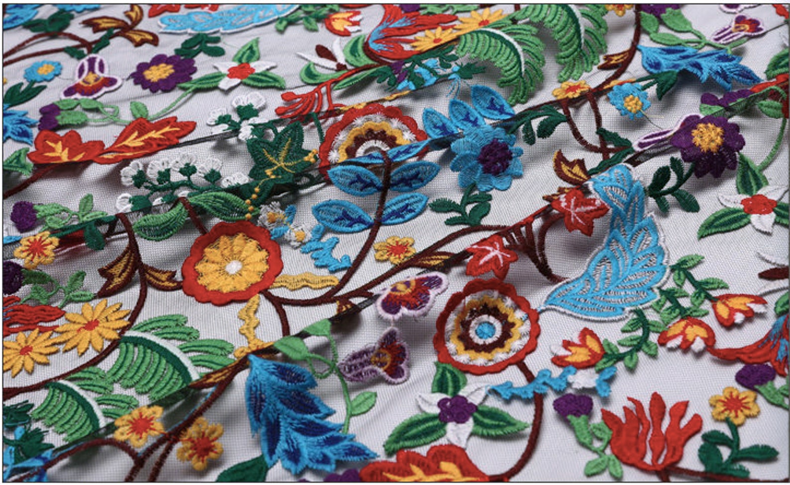 Heavy Embroidered Ace Fabric Embroidered Tulle Lace Fabric - Etsy