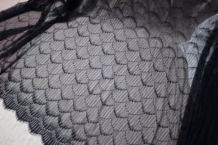 Wave Shape Lace Chantilly Lace Fabric, French Bridal Lace Fabric ...