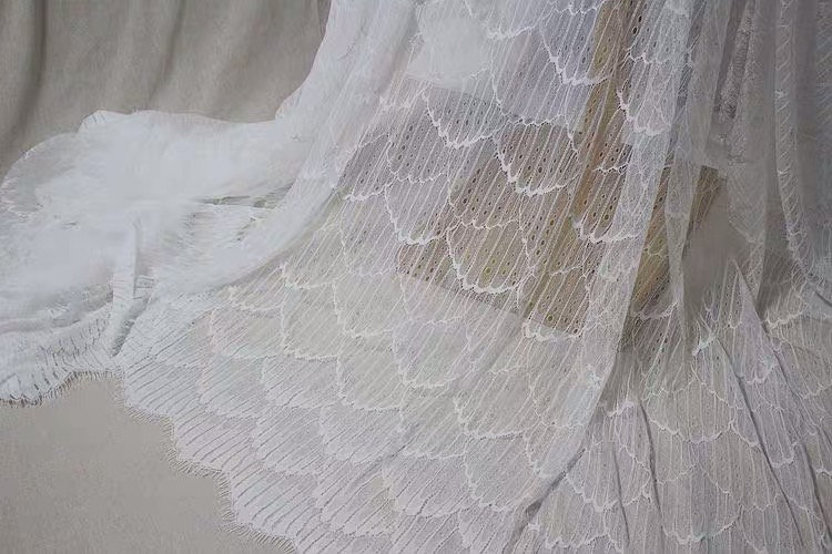 Wave Shape Lace Chantilly Lace Fabric, French Bridal Lace Fabric ...
