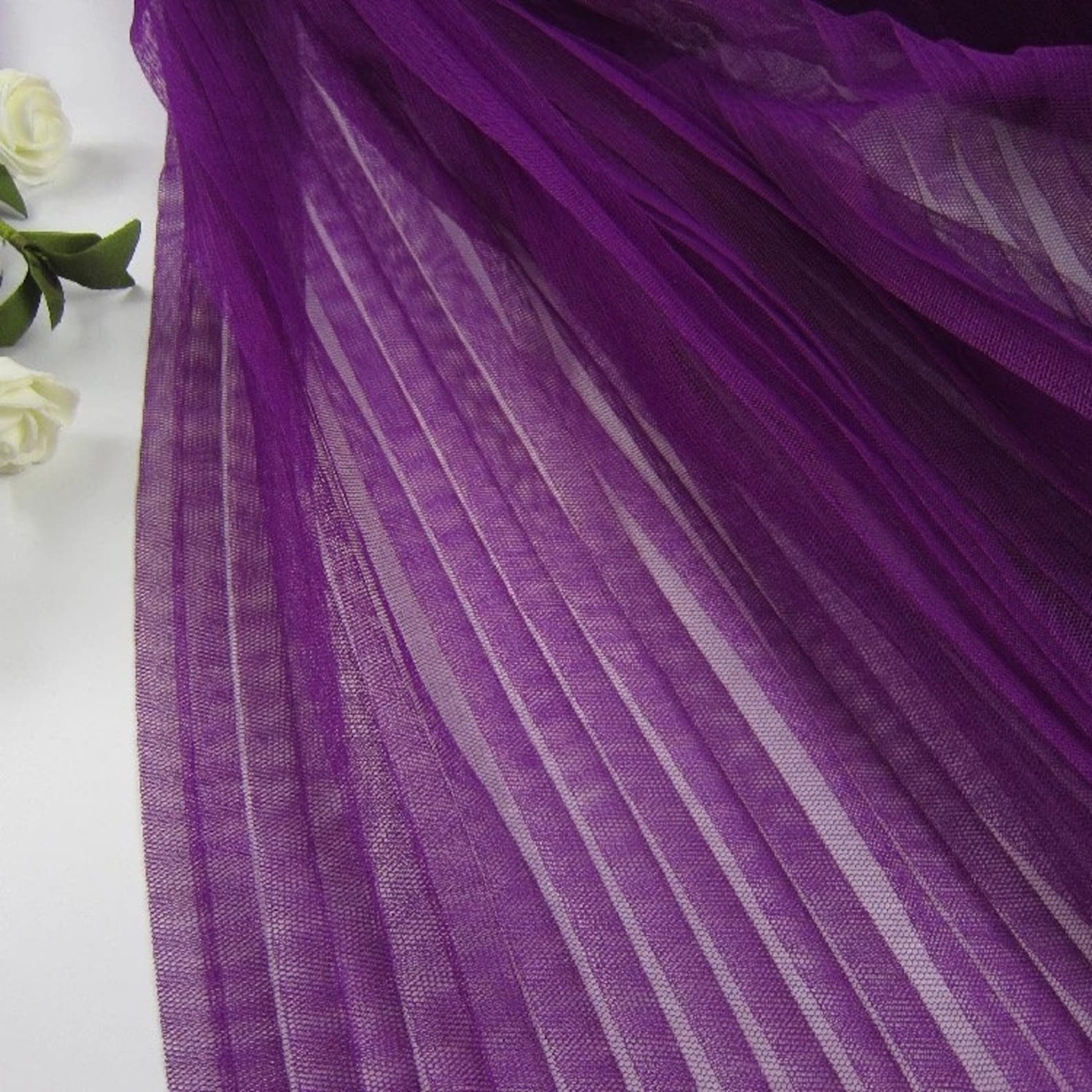 Grey Pleated Tulle Panelruffled Tulle Pleated Tulle Fabric - Etsy