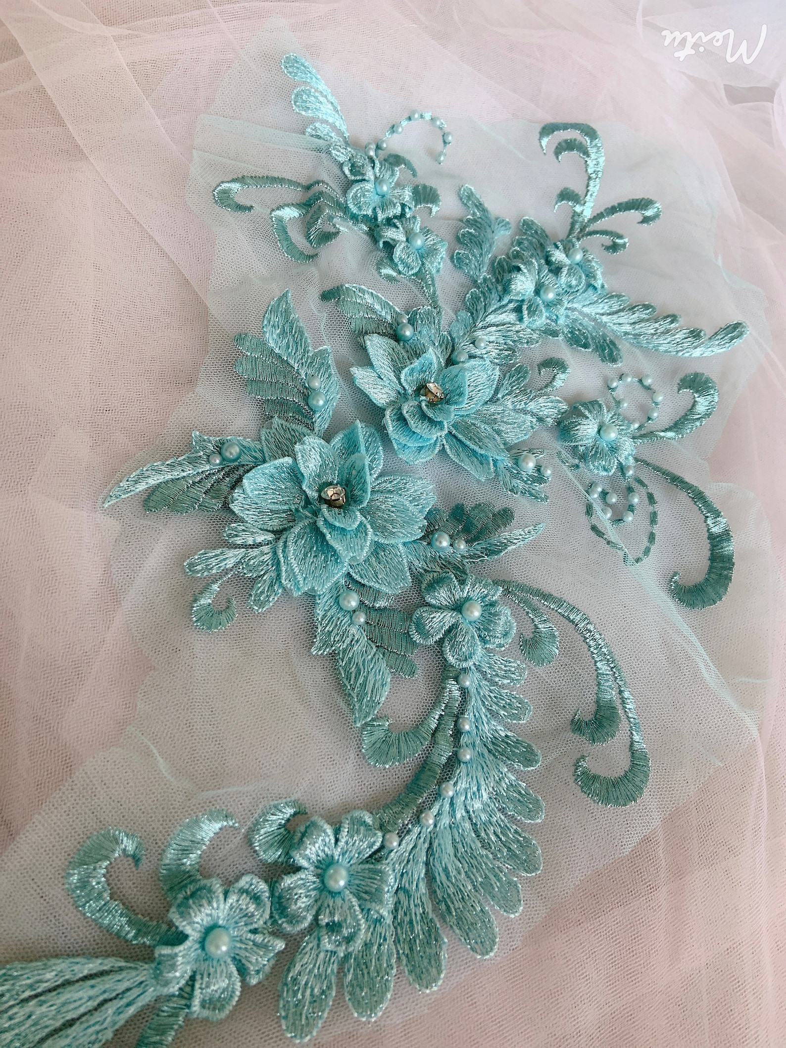 3d Florals Lace Applique 3d Flowers Applique Patch Lavender | Etsy