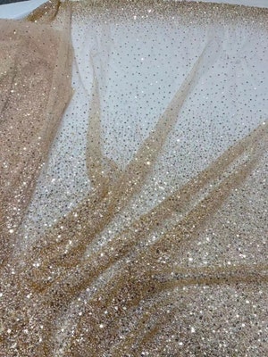 Orange Crystal Organza by the Yard, Sheer Orange Fabric, See Through ...